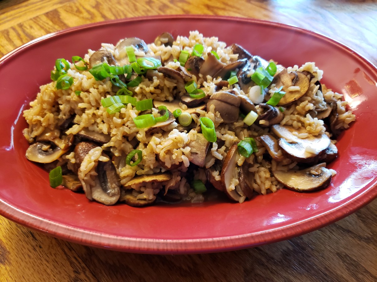 Toasted Brown Rice with Mushrooms and Thyme – Grammy Cooks